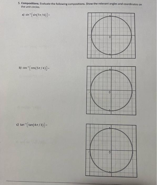 Solved 5. Compositions. Evaluate the following compositions. | Chegg.com