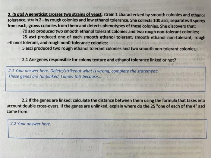 Genetics: Linked or non-linked genes. How do you | Chegg.com