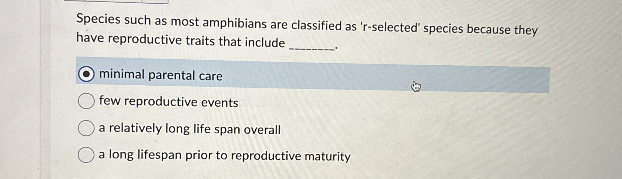 Solved Species such as most amphibians are classified as | Chegg.com