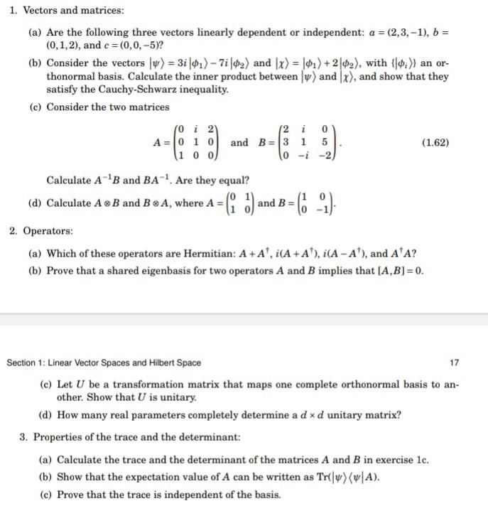 Solved 3. Properties of the trace and the determinant: (a) | Chegg.com
