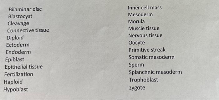 Solved create a concept map of human fertilization using | Chegg.com