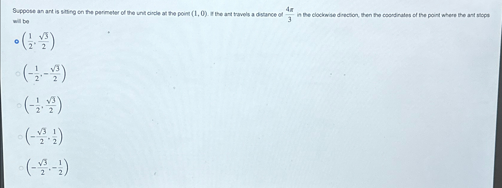 Solved Suppose an ant is sitting on the perimeter of the | Chegg.com