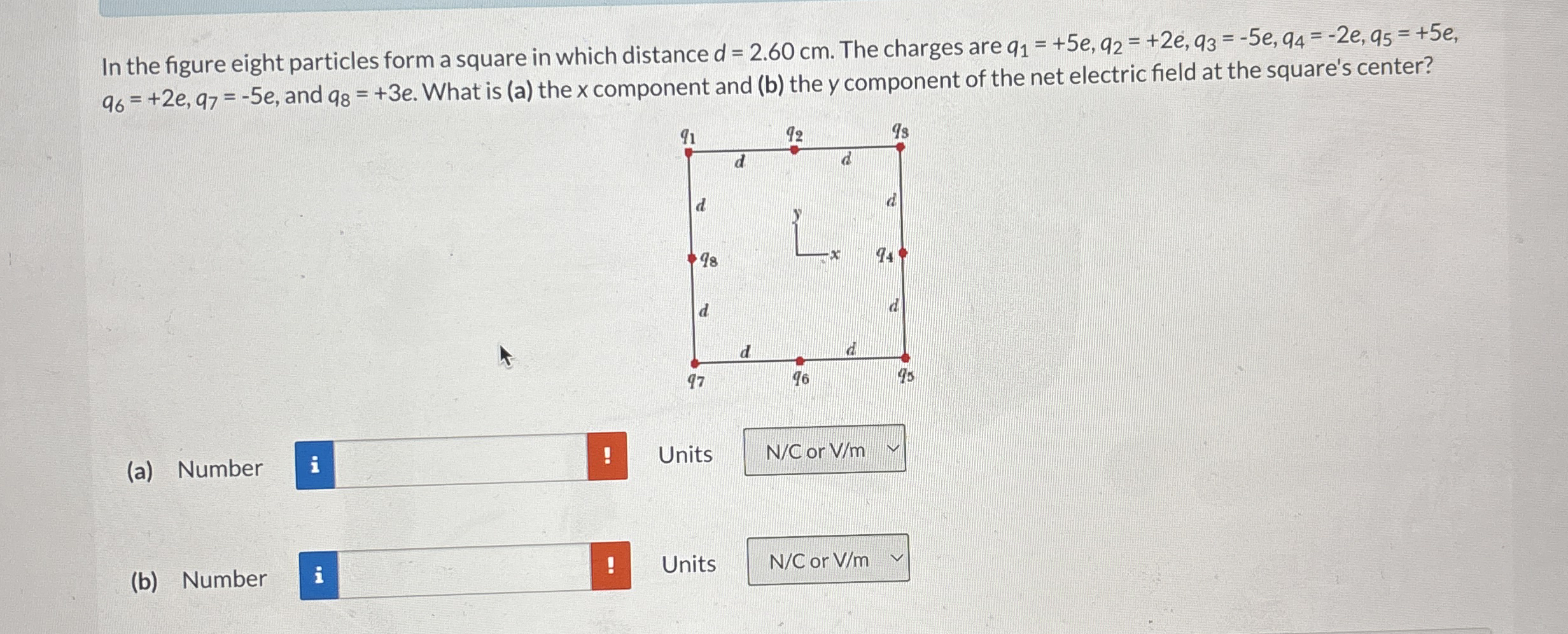 In the figure eight particles form a square in which | Chegg.com