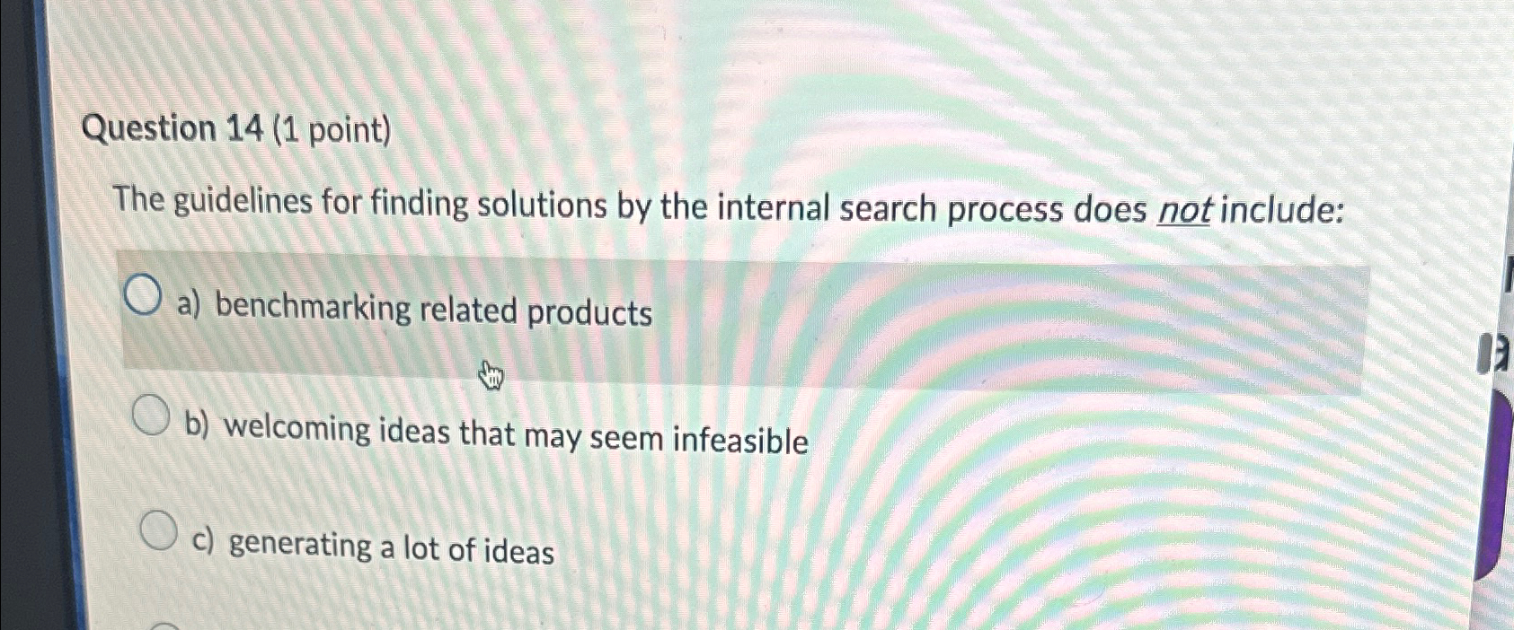Solved Question 14 (1 ﻿point)The guidelines for finding | Chegg.com