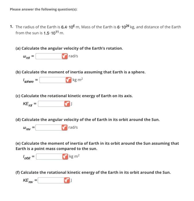 Solved Please answer the following question(s): 1. The | Chegg.com