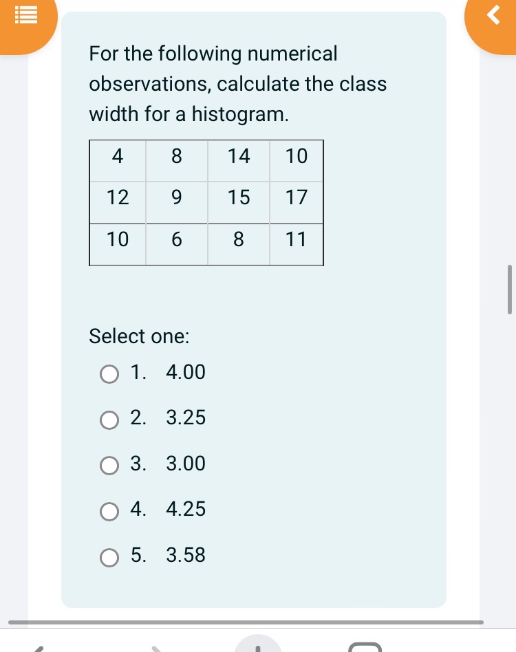 Solved For the following numerical observations, calculate | Chegg.com