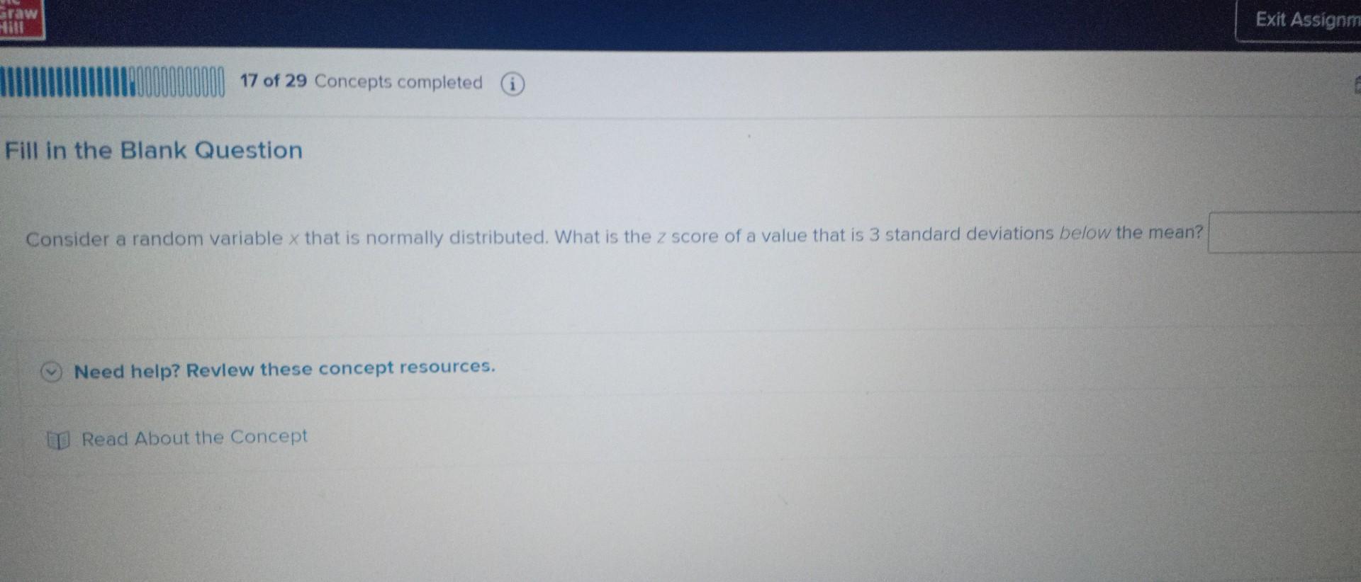 Solved Fill in the Blank Question Consider a random variable | Chegg.com