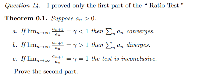 Solved Question 14. ﻿I proved only the first part of the | Chegg.com