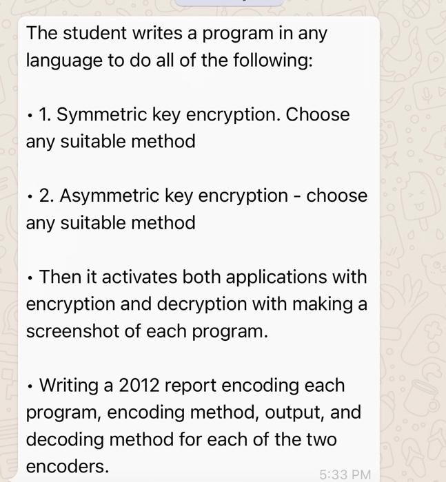 Solved The student writes a program in any language to do | Chegg.com