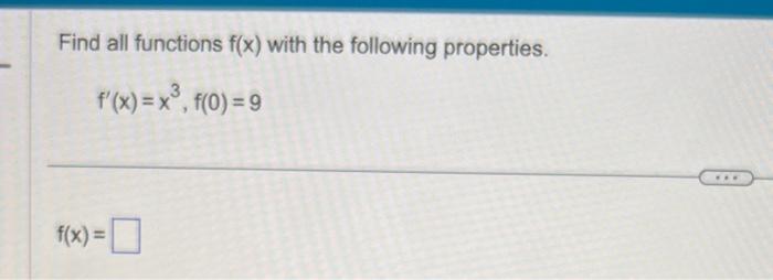Solved Find all functions f(x) with the following | Chegg.com