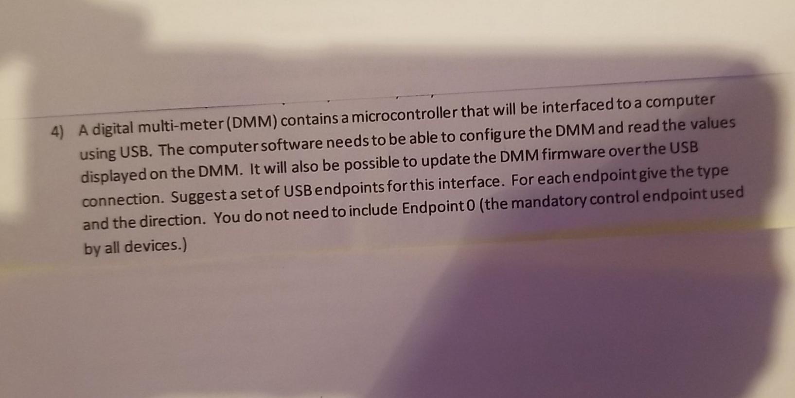 Solved 4) A digital multi-meter(DMM) contains a | Chegg.com
