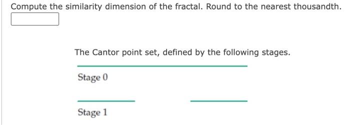 Solved Compute the similarity dimension of the fractal. | Chegg.com