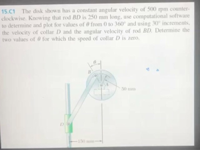 Solved 15.01 The disk shown has a constant angular velocity | Chegg.com