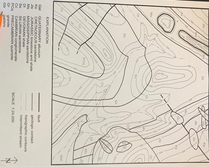 Solved For this exercise you have been given a geologic map. | Chegg.com
