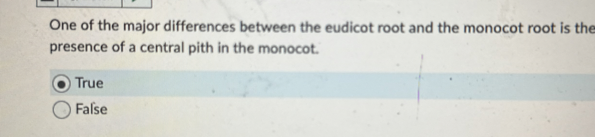 Solved One Of The Major Differences Between The Eudicot Root