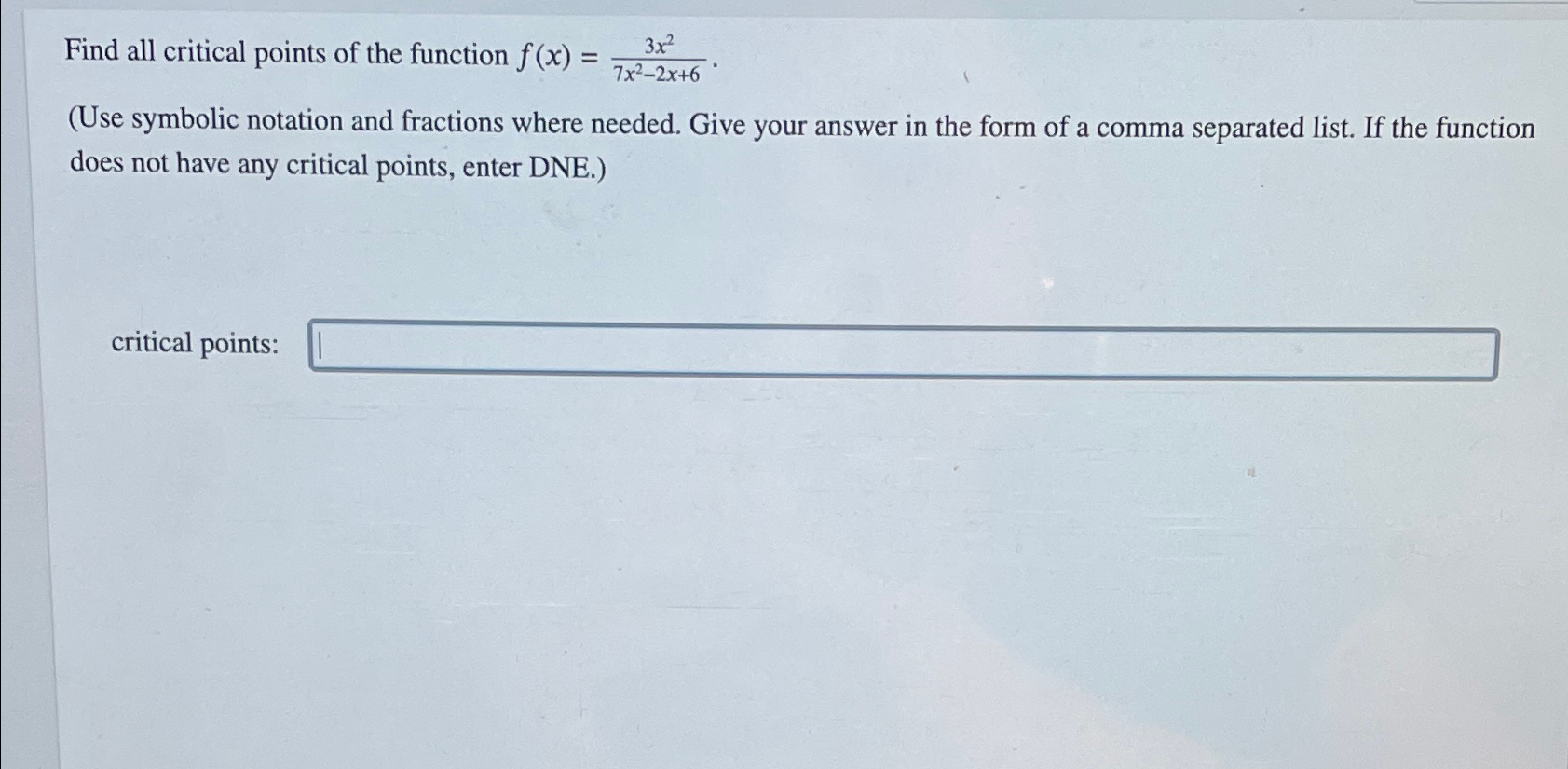 Solved Find all critical points of the function | Chegg.com