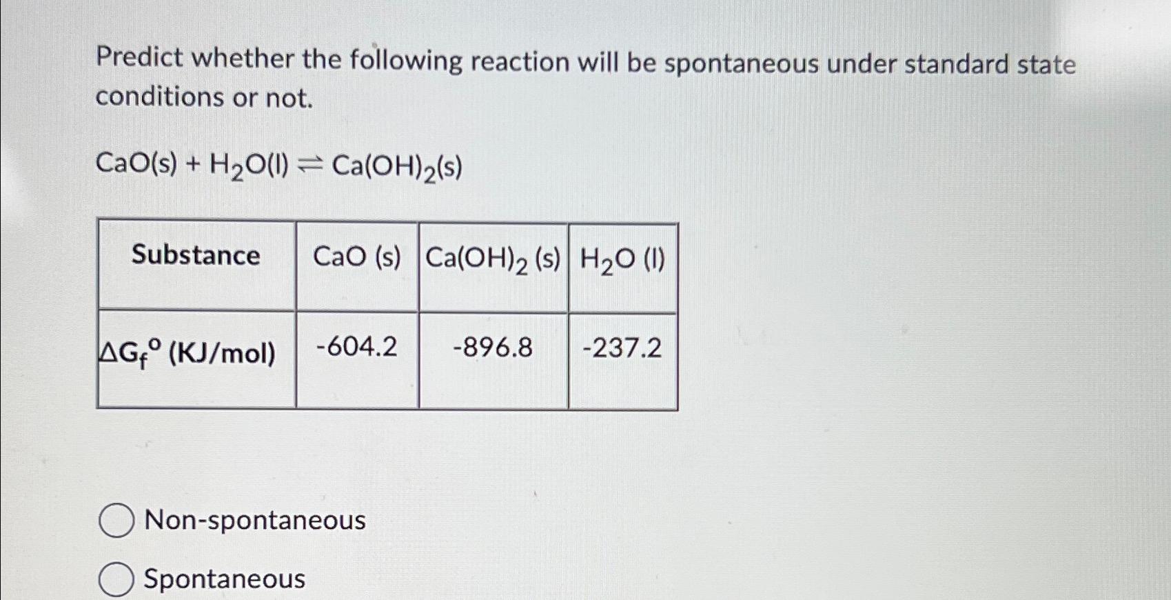 Solved Predict whether the following reaction will be | Chegg.com