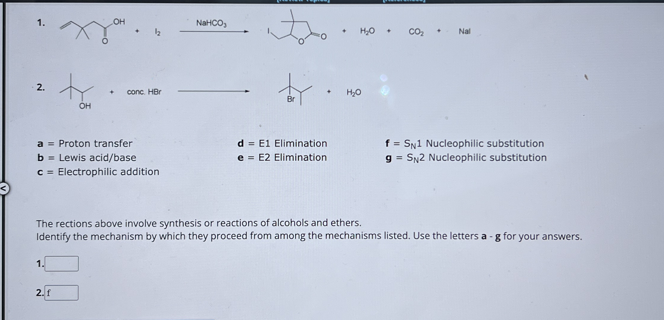 Solved The rections above involve synthesis or reactions of | Chegg.com