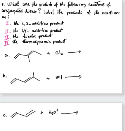 Solved What ave the producs of the following reactions of | Chegg.com