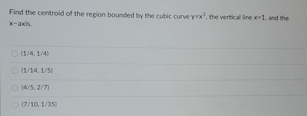 Solved Find the centroid of the region bounded by the cubic | Chegg.com