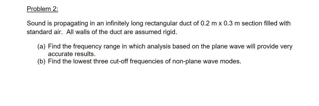 Solved Problem 2:Sound is propagating in an infinitely long | Chegg.com