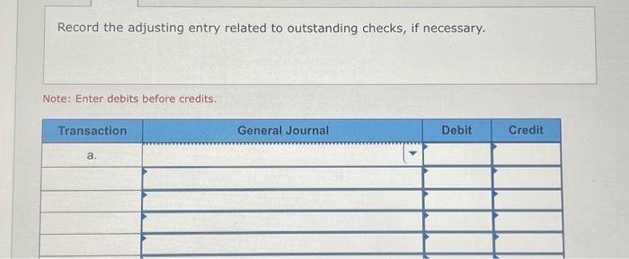 Solved Record the adjusting entry related to outstanding | Chegg.com