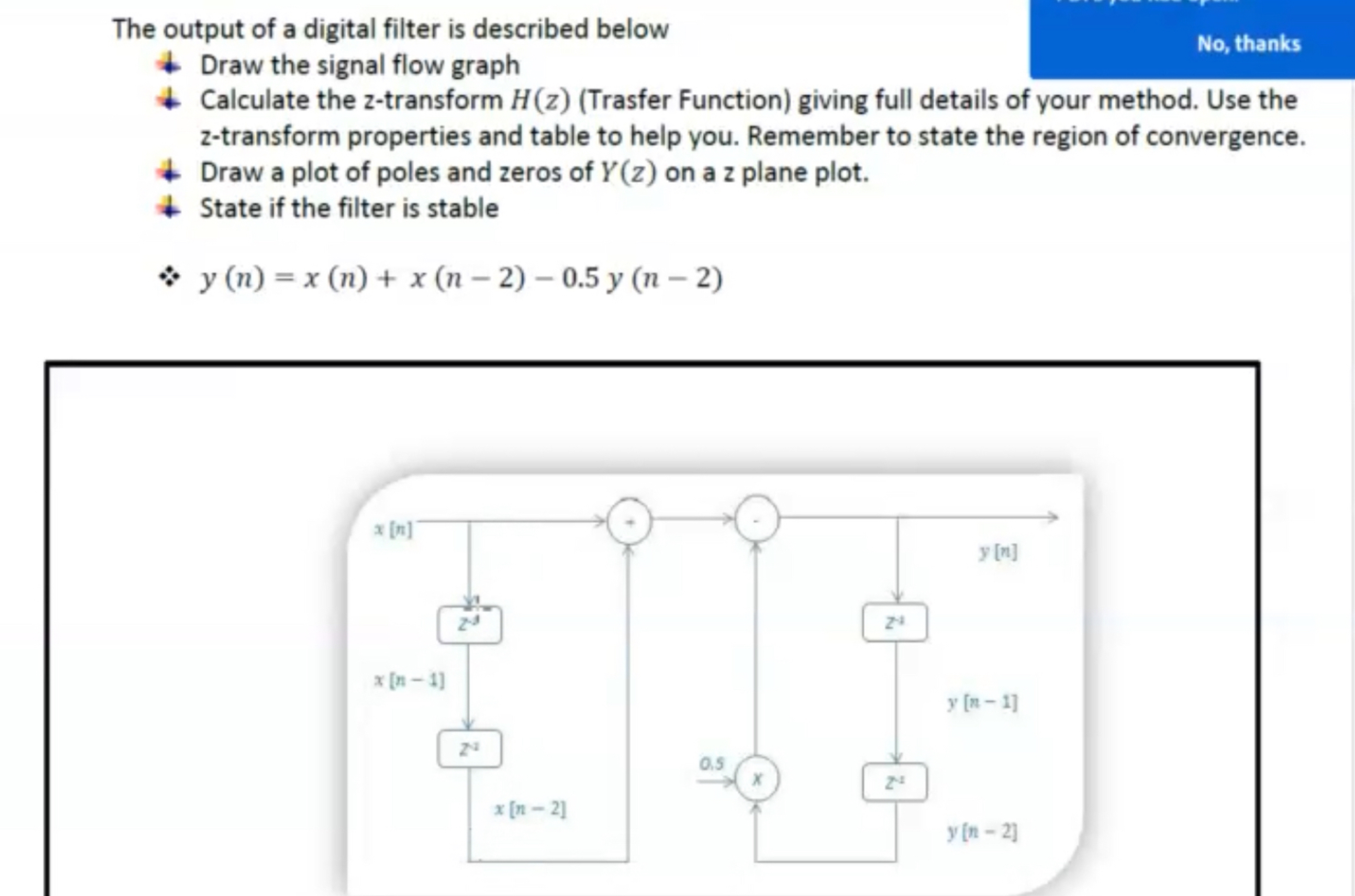 Solved The output of a digital filter is described belowDraw | Chegg.com