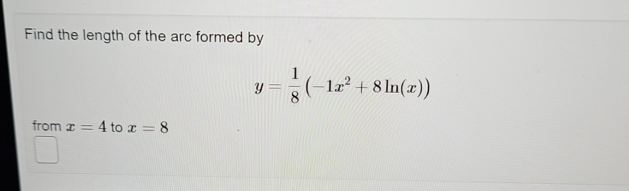 Solved Find the length of the arc formed | Chegg.com