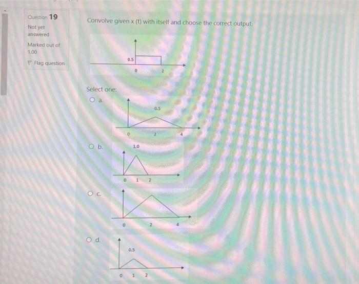 Solved Convolve given x (t) with itself and choose the | Chegg.com
