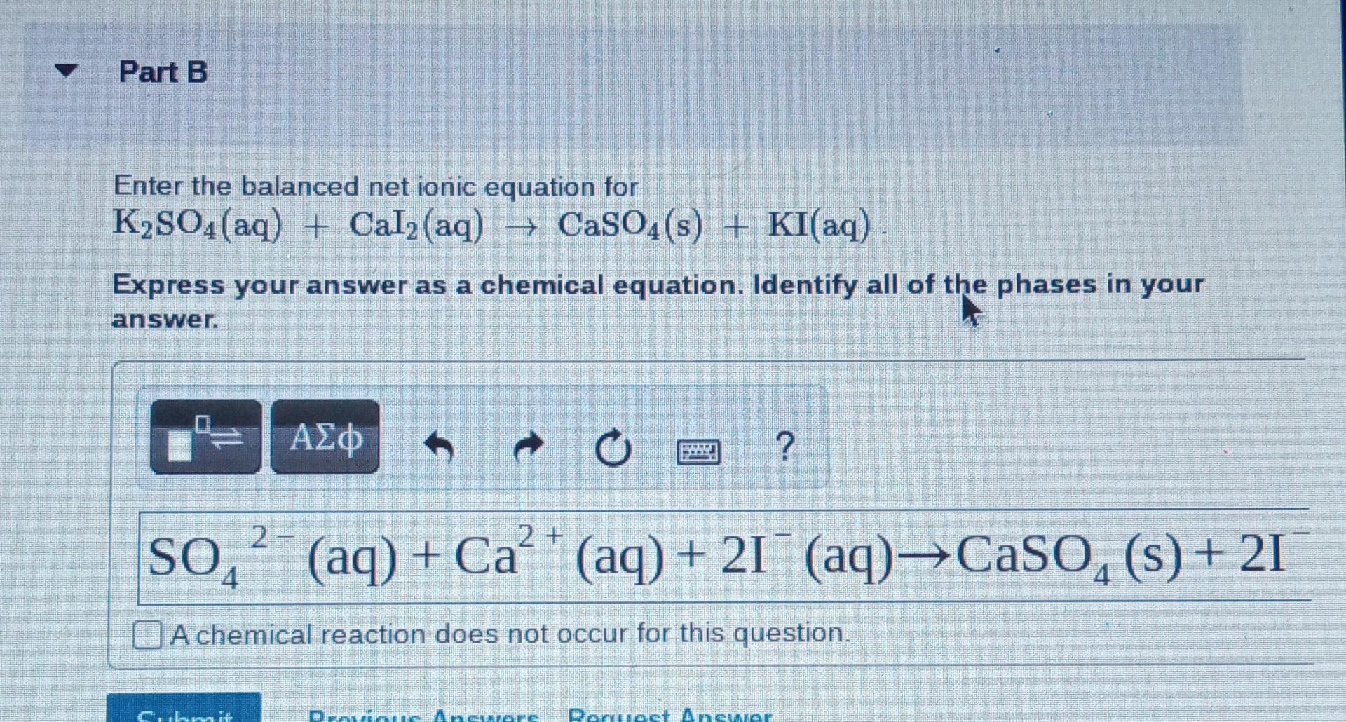Solved Enter the balanced net ionic equation for | Chegg.com