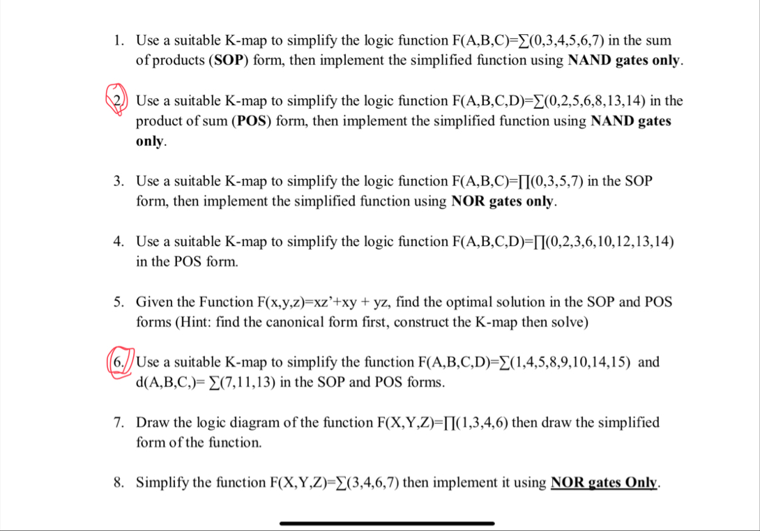 Use a suitable K-map to simplify the logic function | Chegg.com