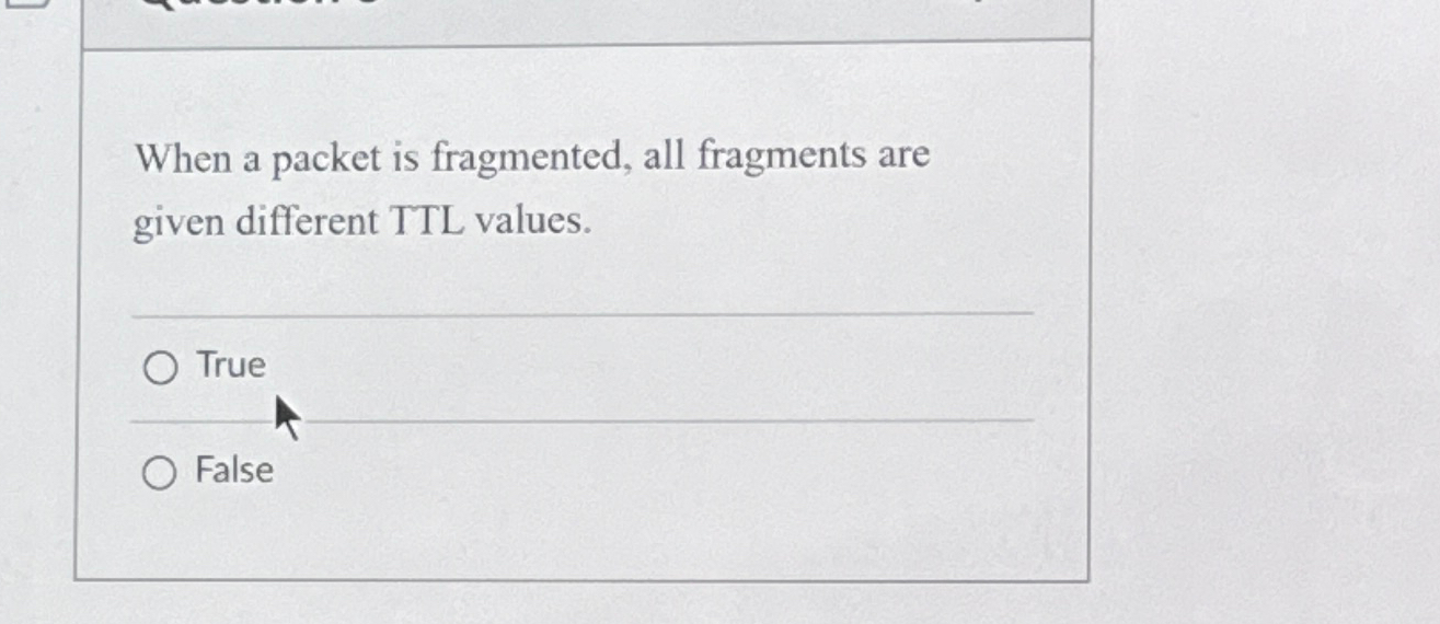 Solved When a packet is fragmented, all fragments are given | Chegg.com