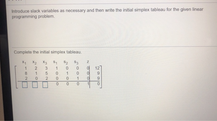 Solved Introduce slack variables as necessary and then write | Chegg.com