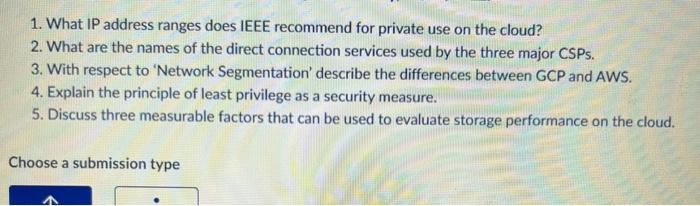 Solved 1. What IP address ranges does IEEE recommend for | Chegg.com