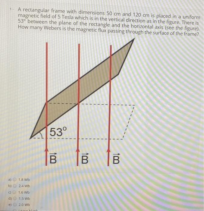 Solved 1. A rectangular frame with dimensions 50 cm and 120 | Chegg.com