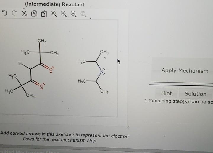 Solved (Intermediate) Reactant ҫн, H3C -CH3 CH H HEC O: | Chegg.com