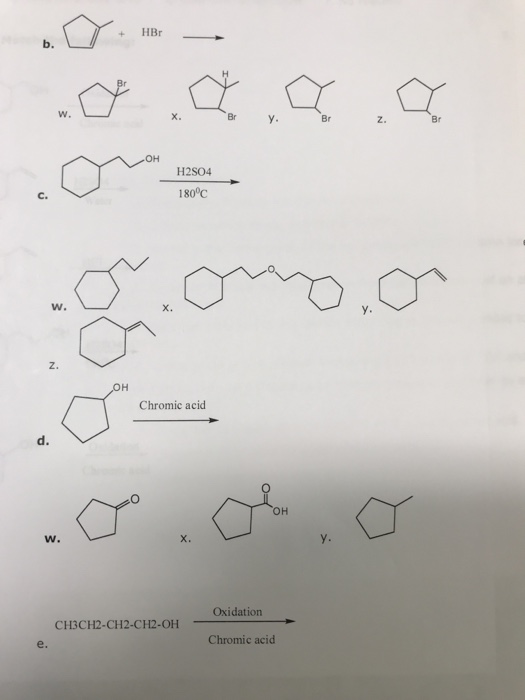 Solved V. Complete the reaction: if there more than one | Chegg.com
