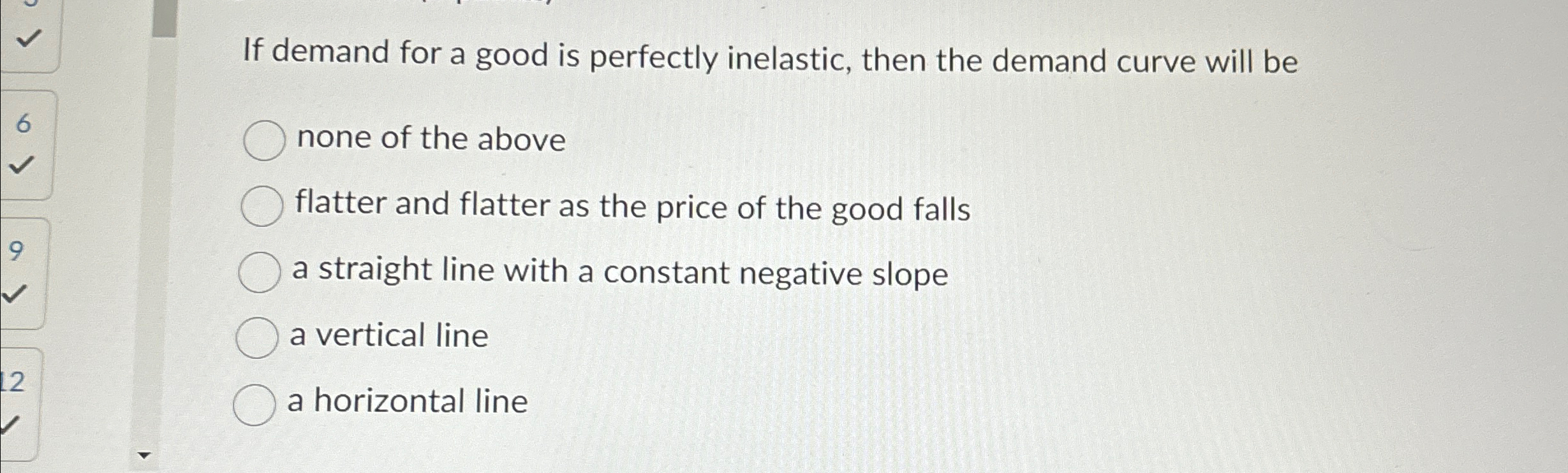 Solved If demand for a good is perfectly inelastic, then the | Chegg.com