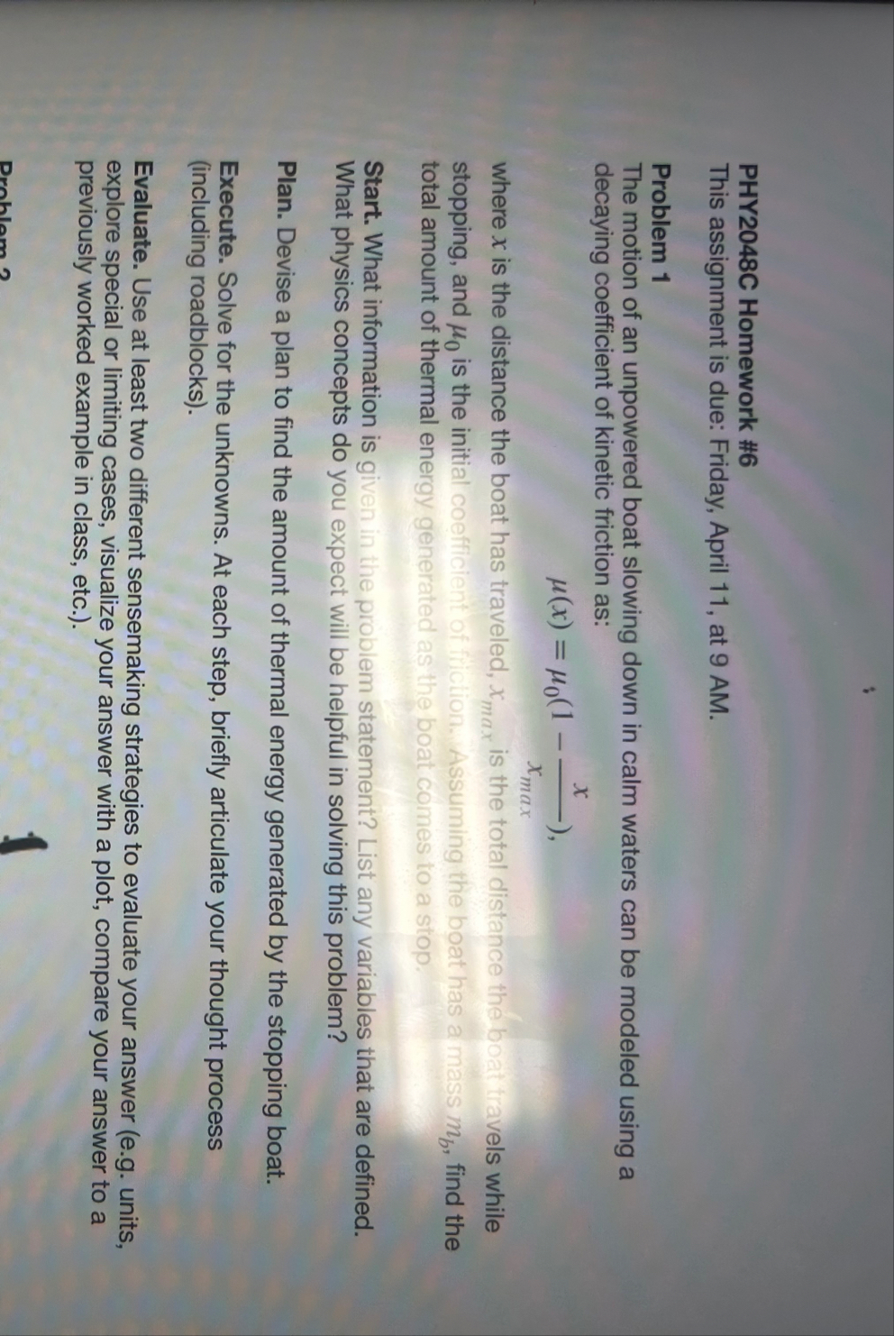 Solved PHY2048C Homework #6This assignment is due: Friday, | Chegg.com