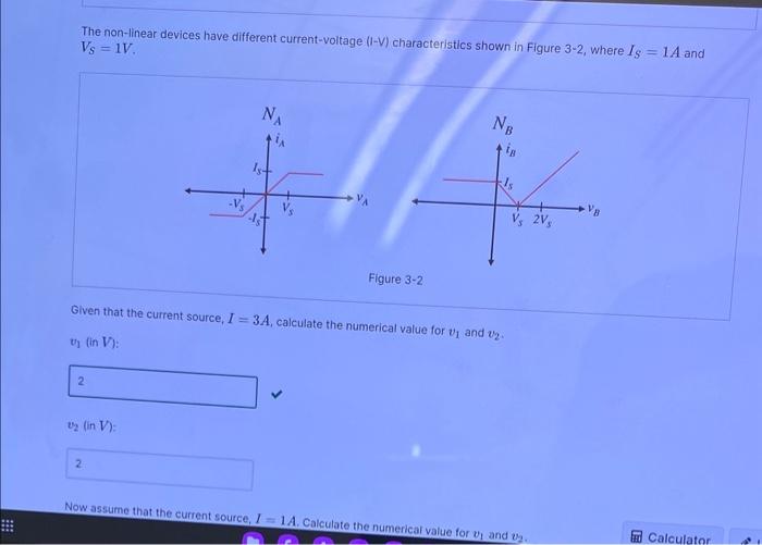 Solved Two non-linear devices are placed in parallel in the | Chegg.com