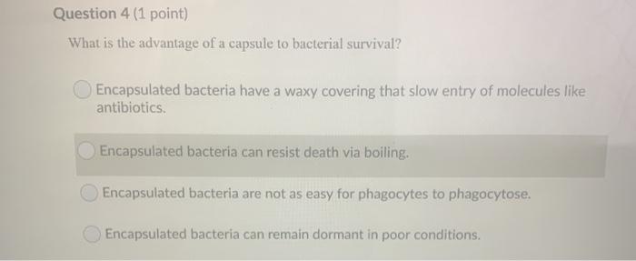Solved Question 4 (1 point) What is the advantage of a | Chegg.com
