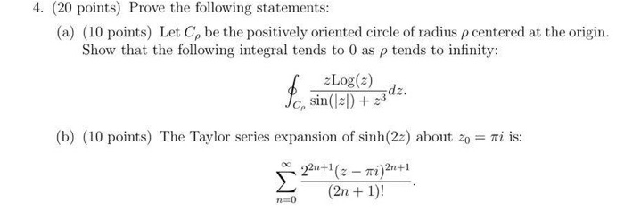 Solved 4 20 Points Prove The Following Statements A