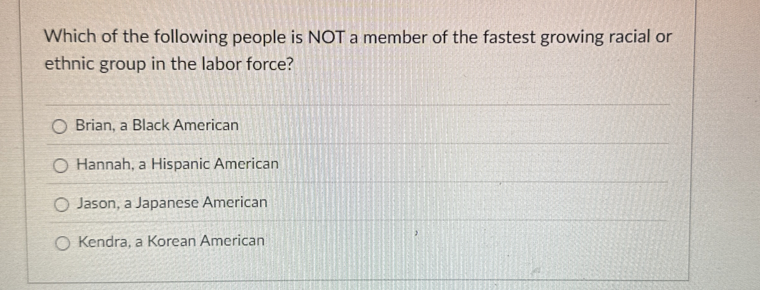 Solved Which of the following people is NOT a member of the | Chegg.com