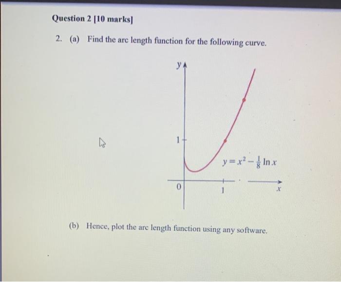 Solved 2. (a) Find the arc length function for the following | Chegg.com