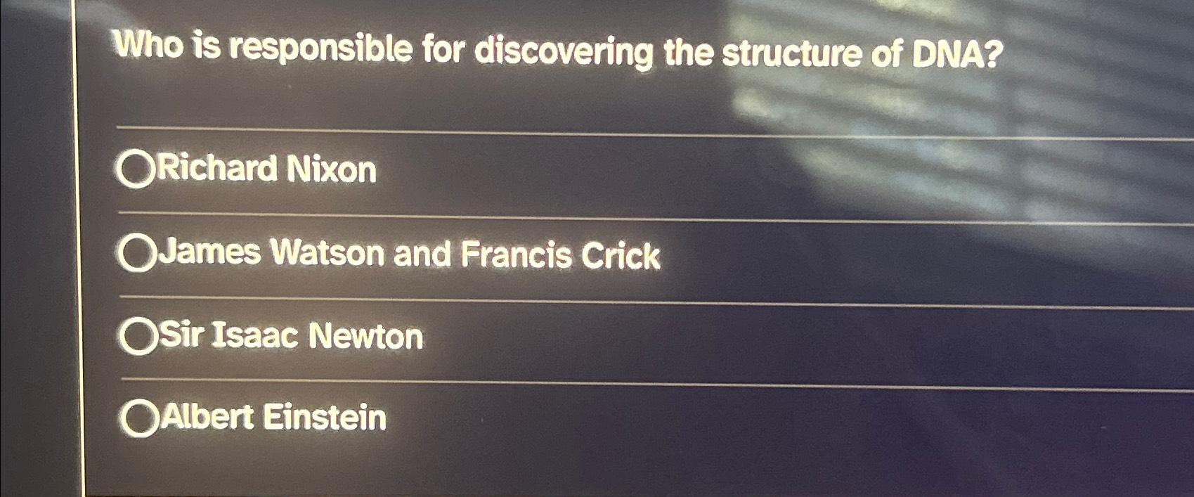 Solved Who is responsible for discovering the structure of | Chegg.com