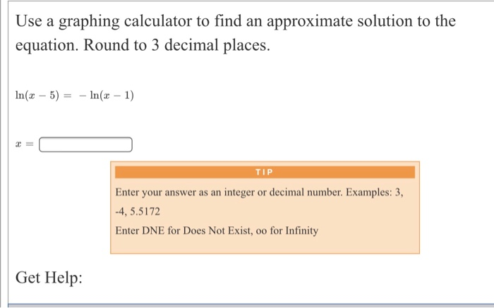 Solved Use a graphing calculator to find an approximate | Chegg.com