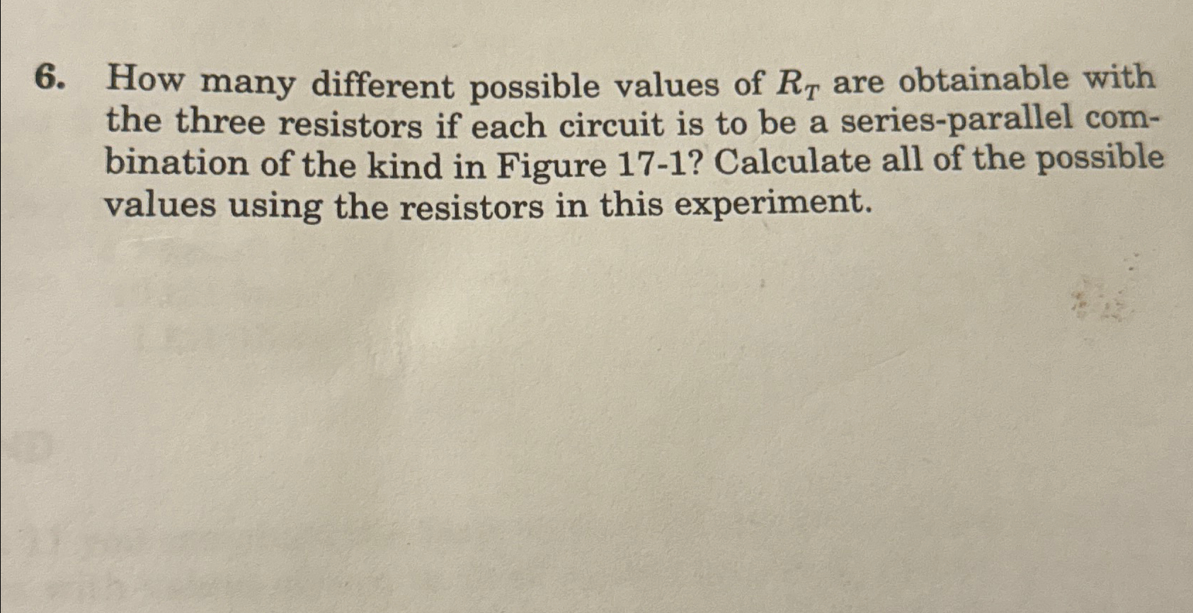 Solved How many different possible values of RT ﻿are | Chegg.com