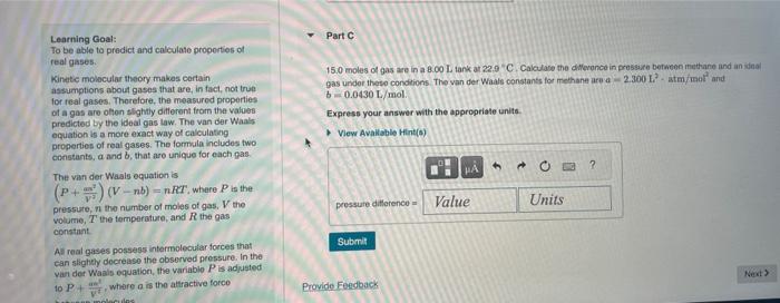 Solved Learning Goal: Part C To be able to predict and | Chegg.com