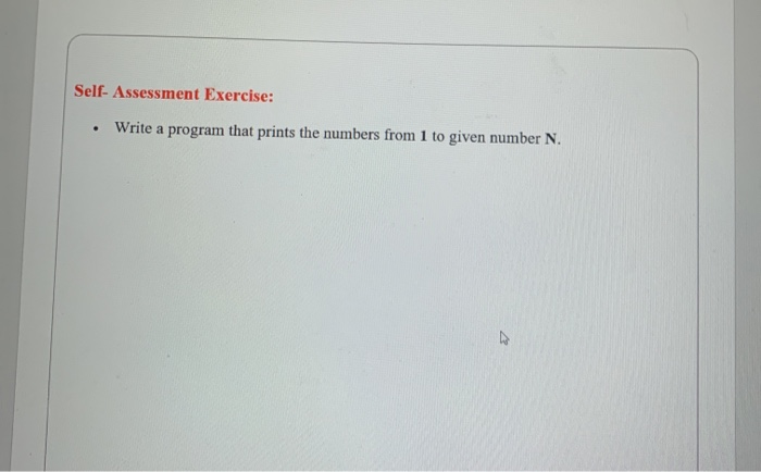 Solved Self- Assessment Exercise: Write a program that | Chegg.com