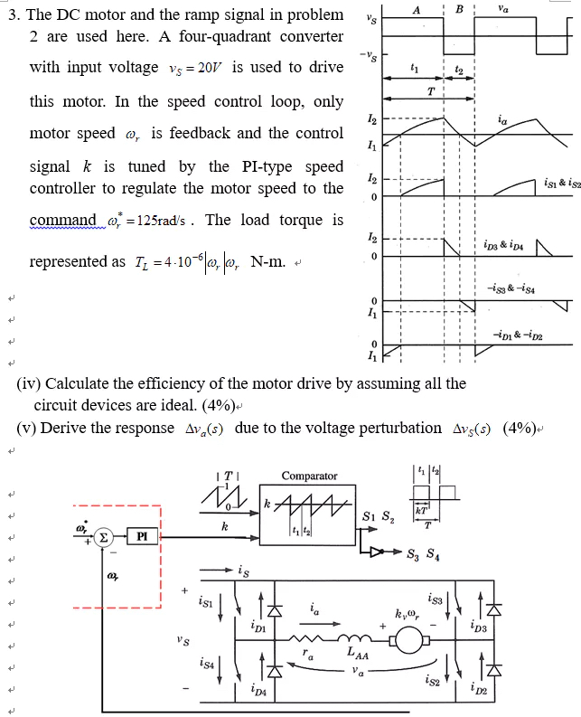 The DC motor and the ramp signal in problem2 ﻿are | Chegg.com